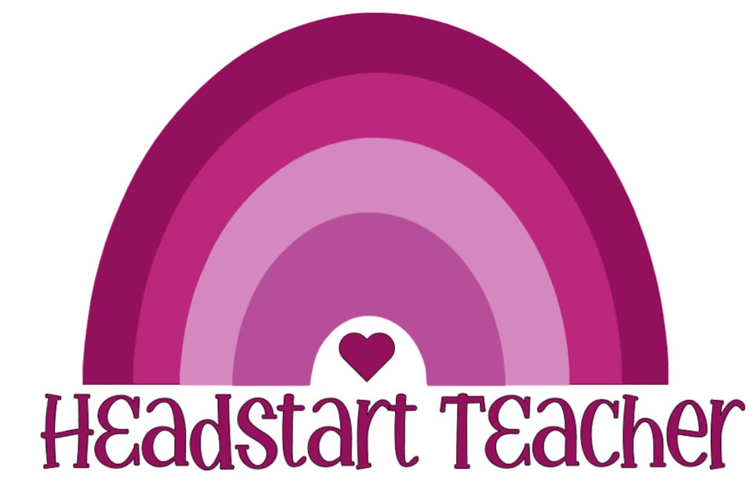 Headstart Teacher Maroon Rainbow PNG - Etsy