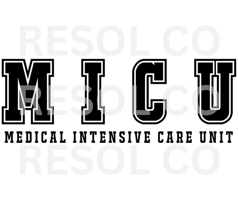 MICU Medical Intensive Care Unit Nursing PNG - Etsy