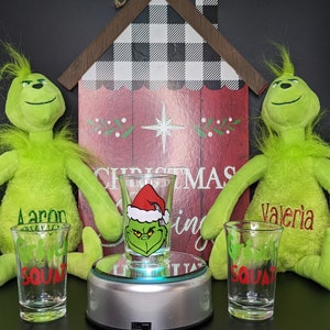 Grinch Grinchmas Christmas Gifts Set of Shot Glasses - Etsy