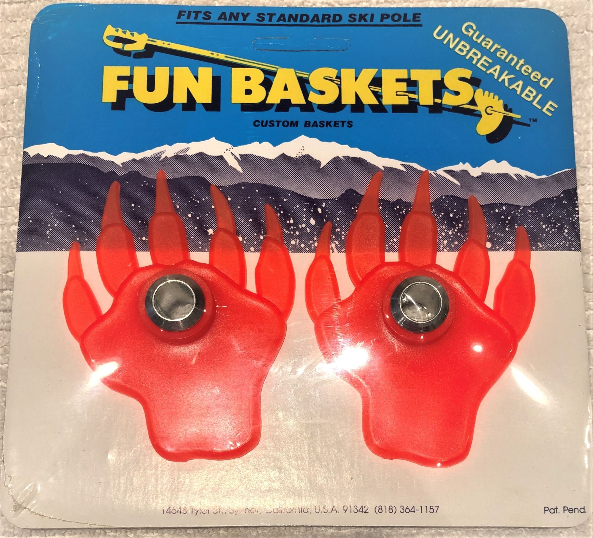 Bear Claw Ski Pole Baskets, Fun Custom Design - Etsy