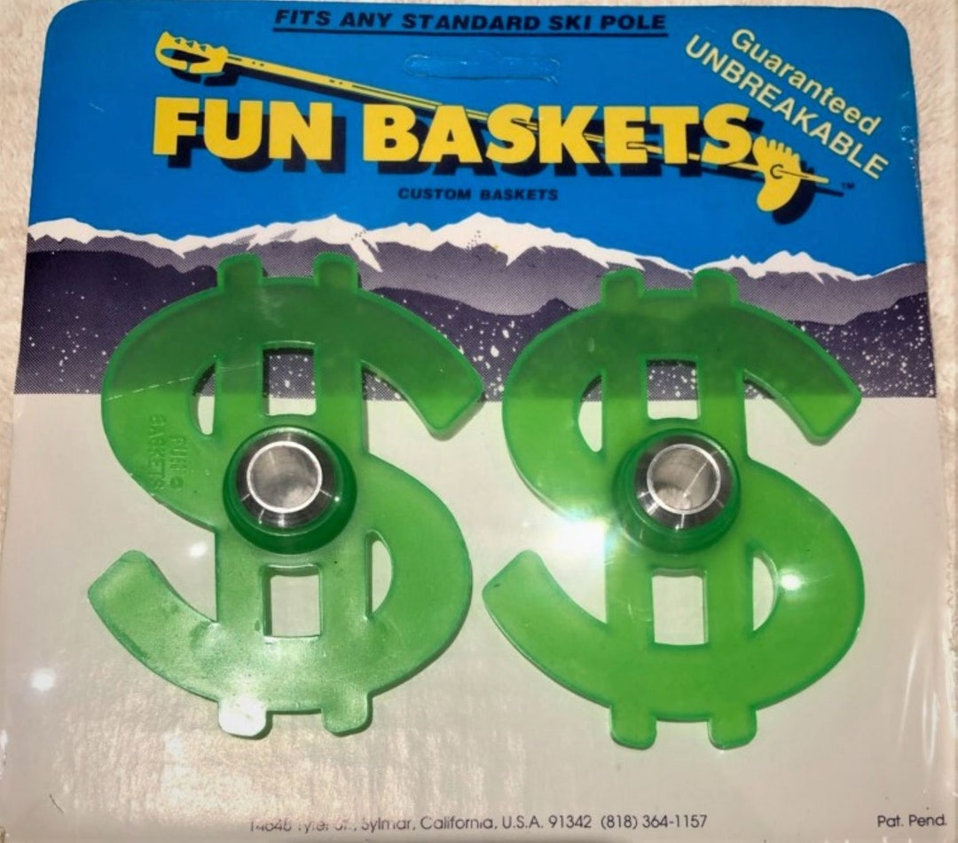 Custom Ski Baskets for Your Ski Poles! DOLLAR SIGNS (fun Baskets) - Etsy