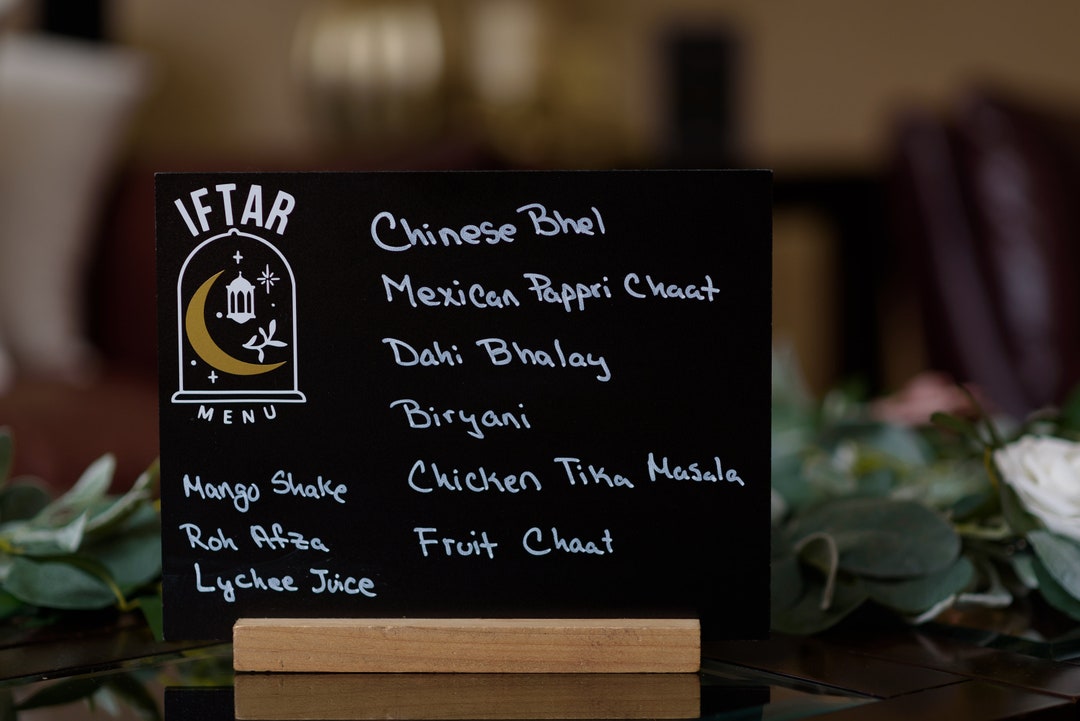 Double Sided Ramadan Menu Chalkboard - Iftaar Menu Board - Ramadan ...