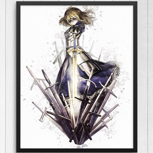 Fate Saber Burger Poster | Etsy