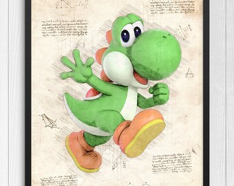 Yoshi Poster - Etsy