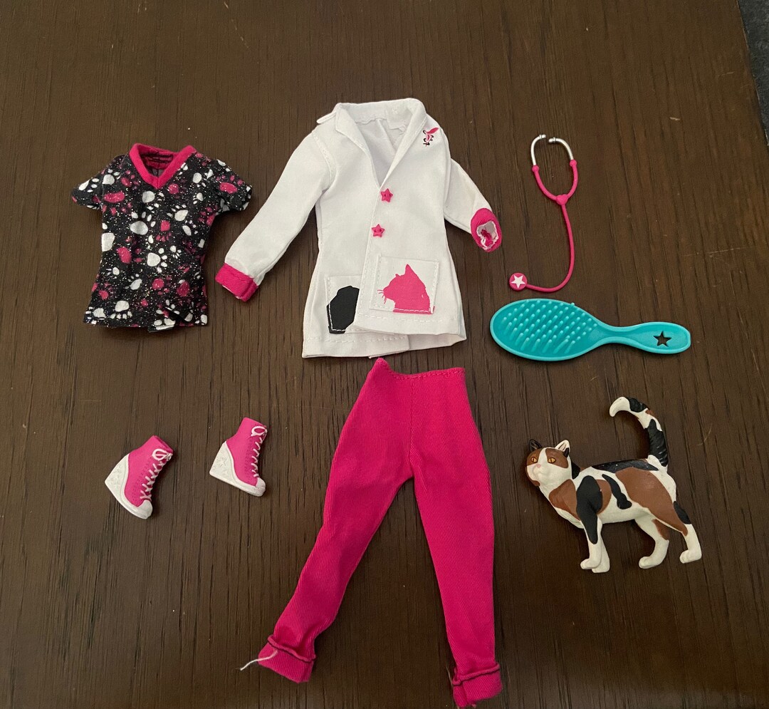 Veterinarian Outfit for 12” Barbie Type Dolls With Calico Cat - Etsy