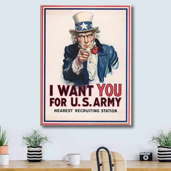 I Want You Us Army Poster - Etsy