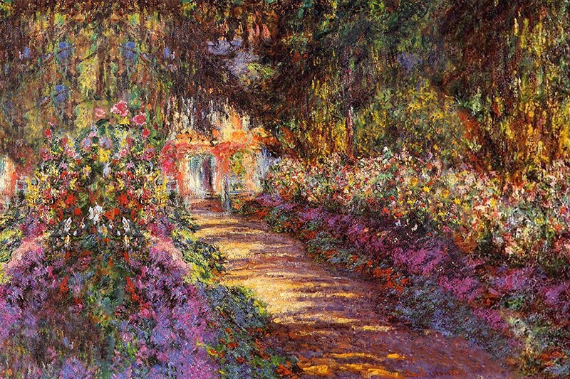 Claude Monet Garden Path at Giverny 1902 Jardin | Etsy