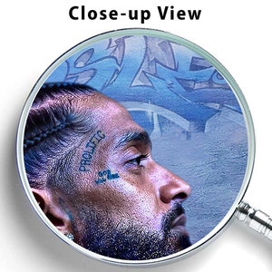Nipsey Hussle Art Canvas Art With Blue Background. Ready-to-hang for ...