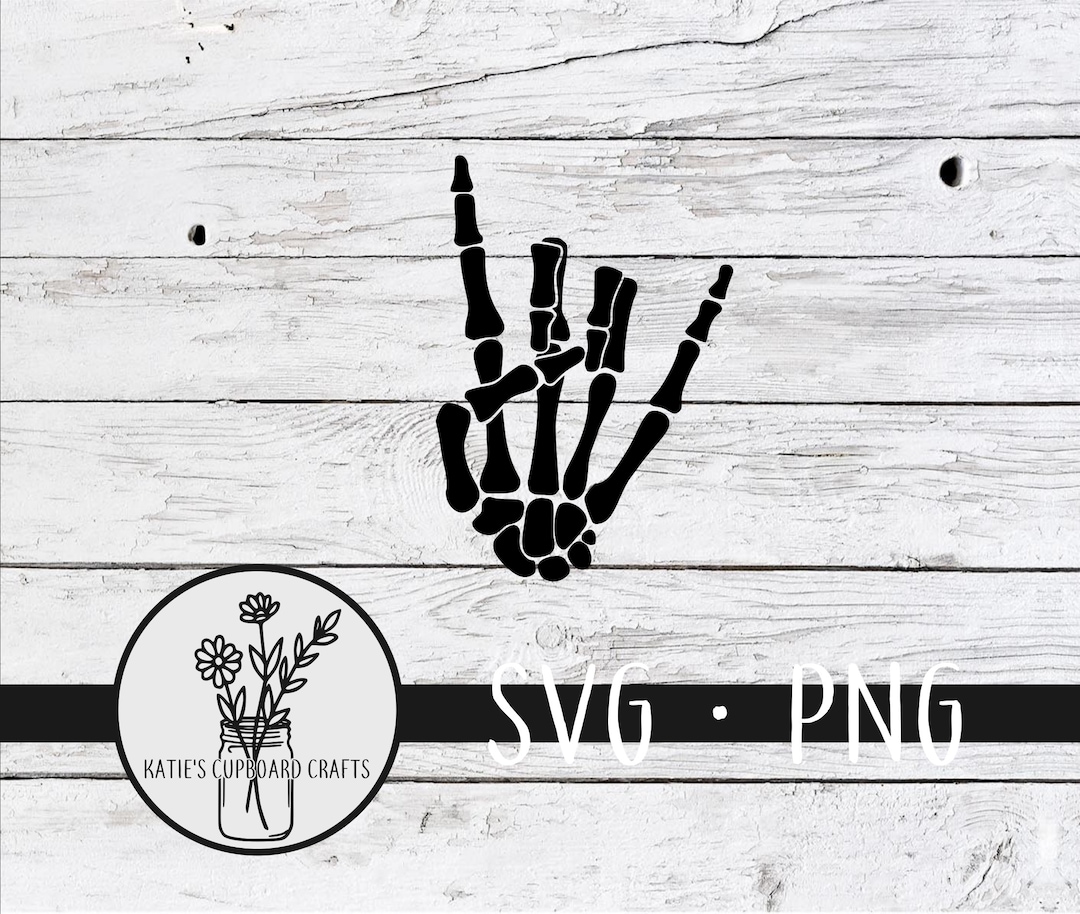 Skeleton Hand; Rock on - SVG Cut File - Etsy