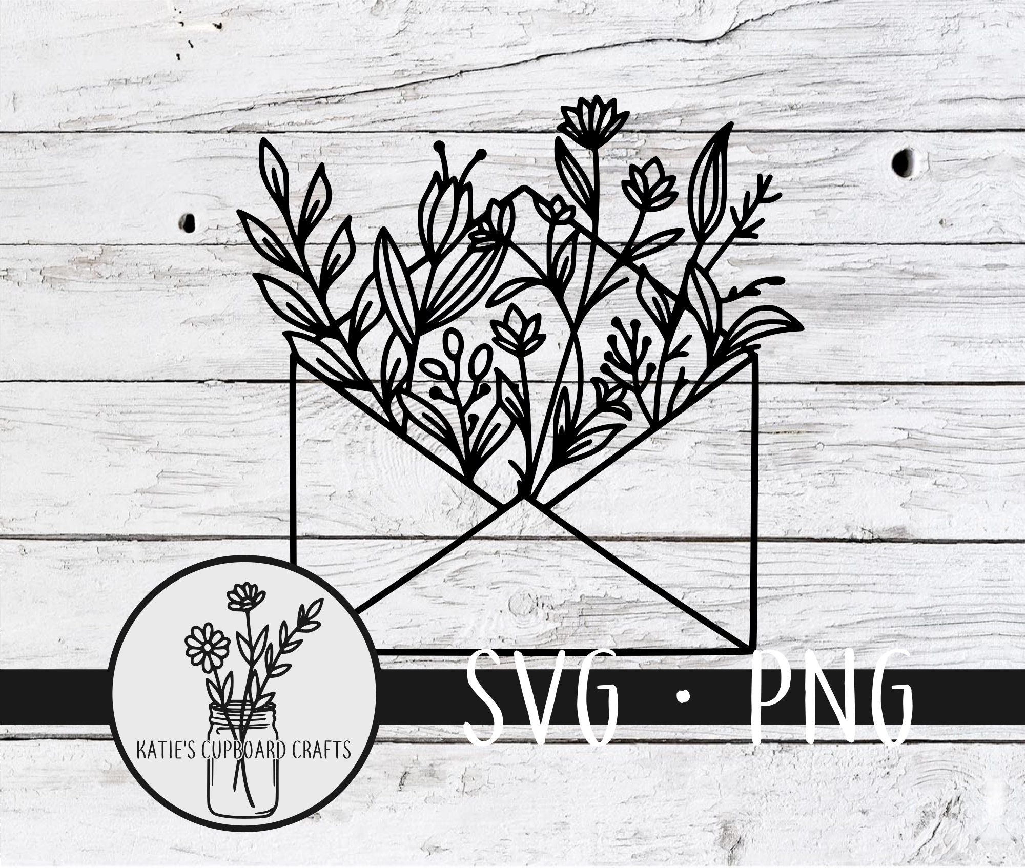 Flower Filled Envelope - SVG Cut File - Etsy