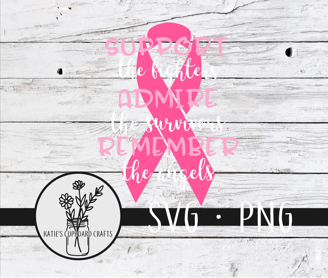 Breast Cancer Awareness; Pink Ribbon - SVG Cut File - Etsy