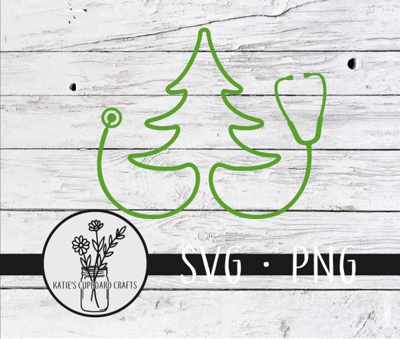 Stethoscope Christmas Tree SVG Cut File | Etsy