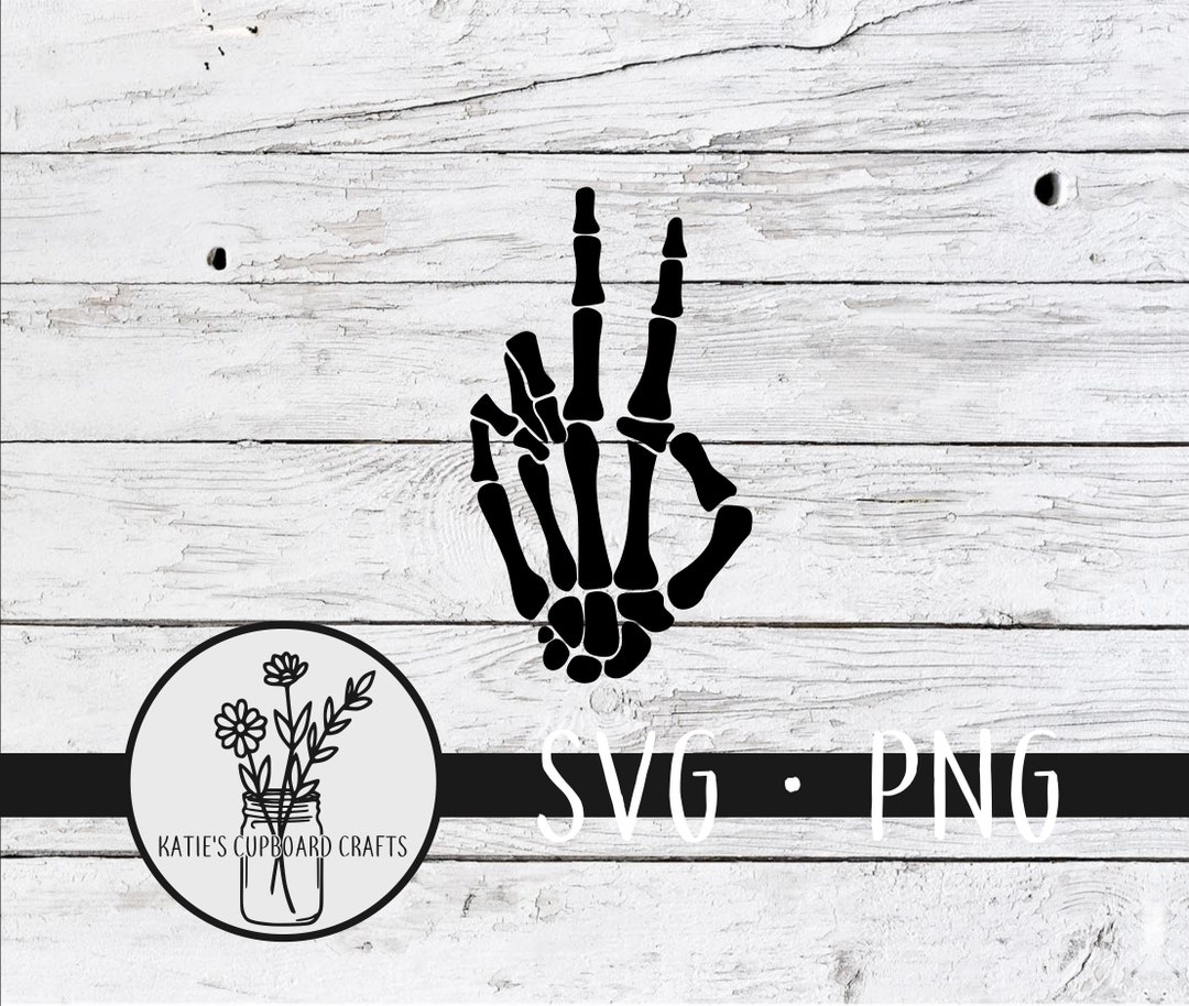Skeleton Hand; Peace Sign - SVG Cut File - Etsy