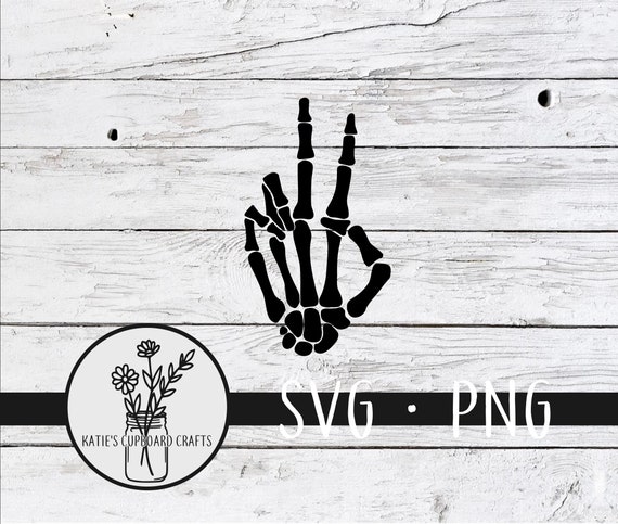 Skeleton Hand Peace Sign SVG Cut File - Etsy