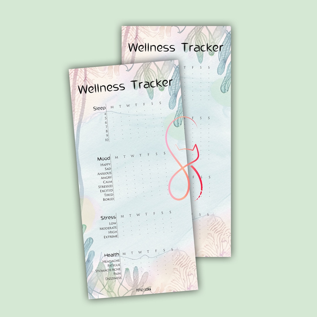 Hobonichi Weeks Wellness Tracker Page - Weekly Wellness Tracker ...