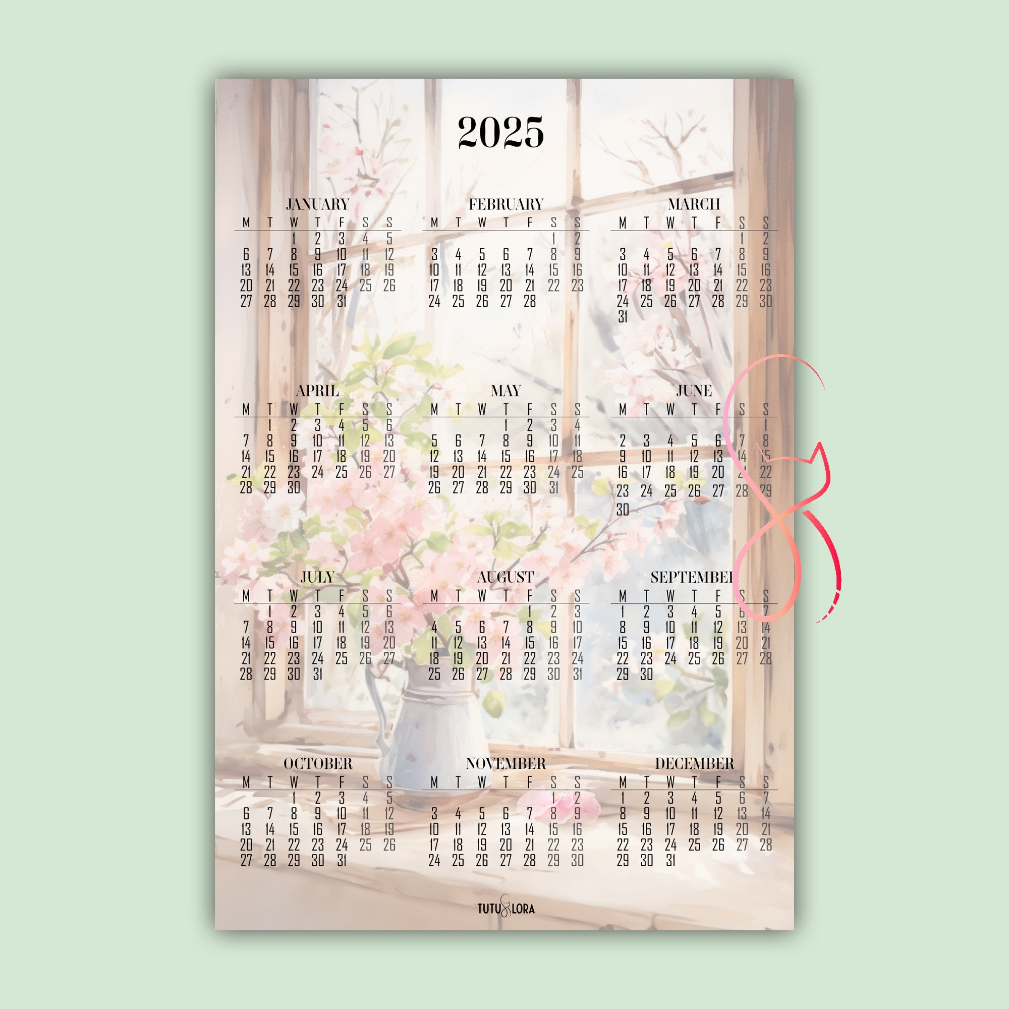2025 Calendar Planner Insert for B6 Stalogy Size Notebook, Custom ...