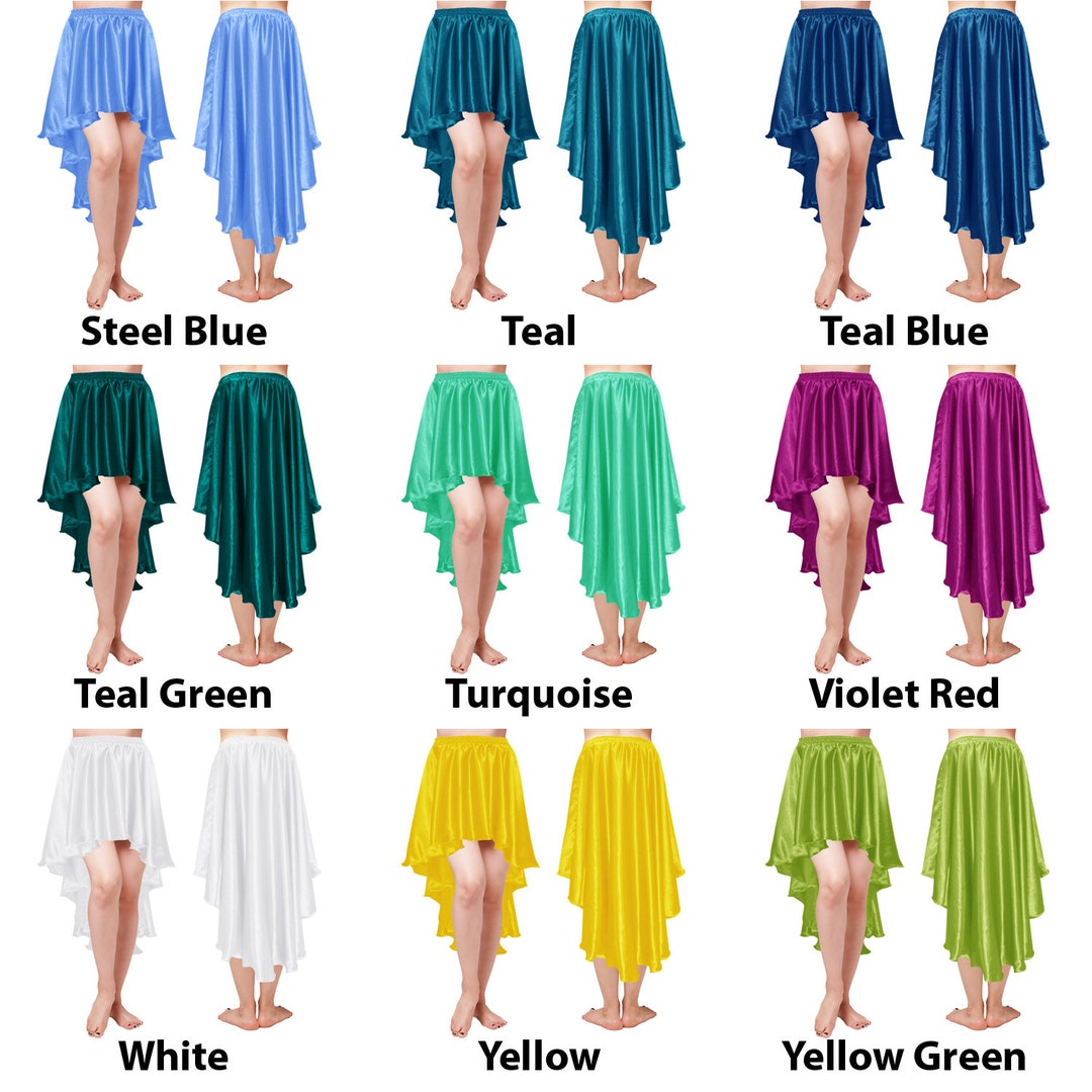 Satin Asym Skirts, Belly Dance Tribal Panel Skirts, Full Long Gypsy ...
