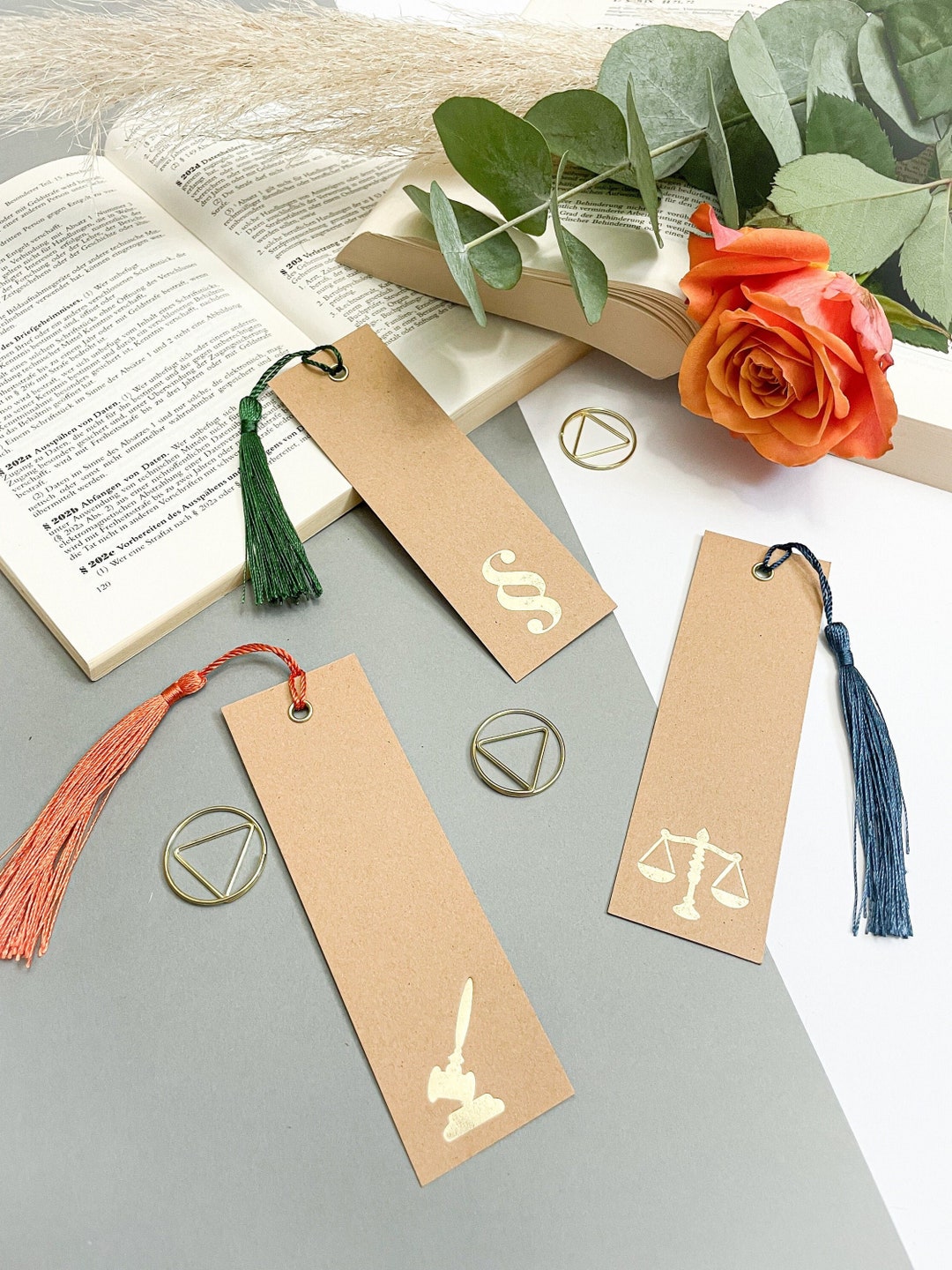 Bookmark Kraft Paper/ Gold - Gift for Lawyers, Attorneys, Law Students ...