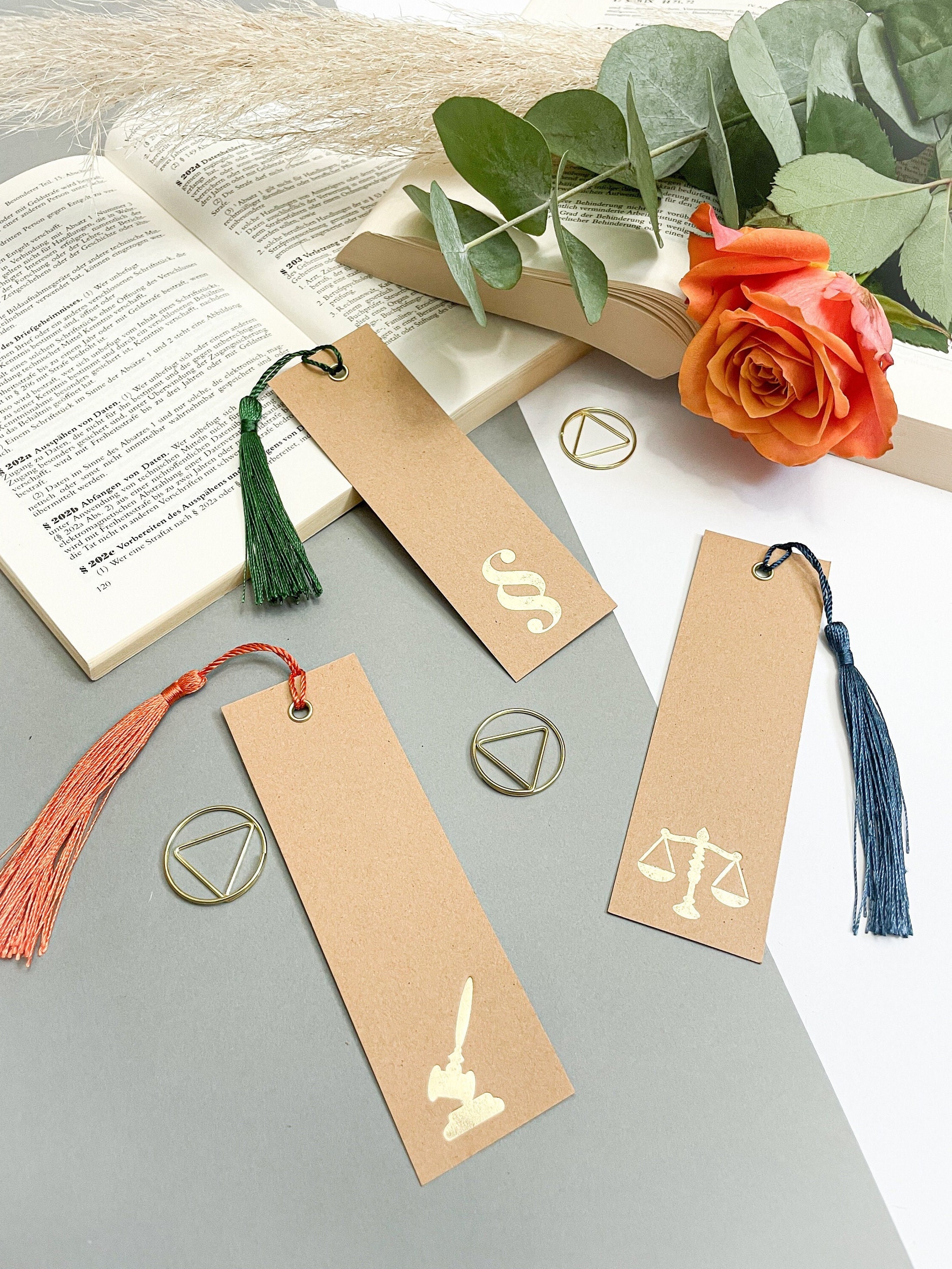 Bookmark Kraft Paper/ Gold Gift for Lawyers, Attorneys, Law Students ...