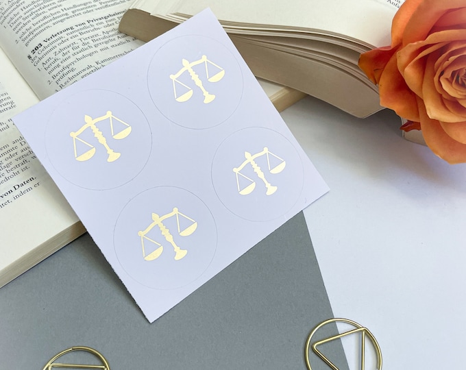 Sticker - Scales of Justice - White - Gift for Lawyers, Attorneys, Law ...
