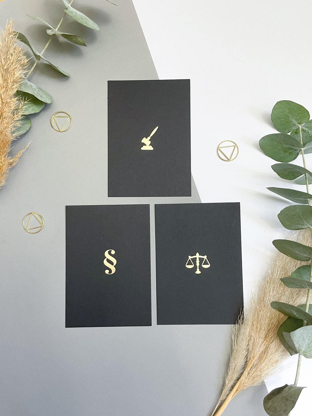 Postcard Black/gold Legal Symbols, Scales of Justice, Pharagraph, for ...