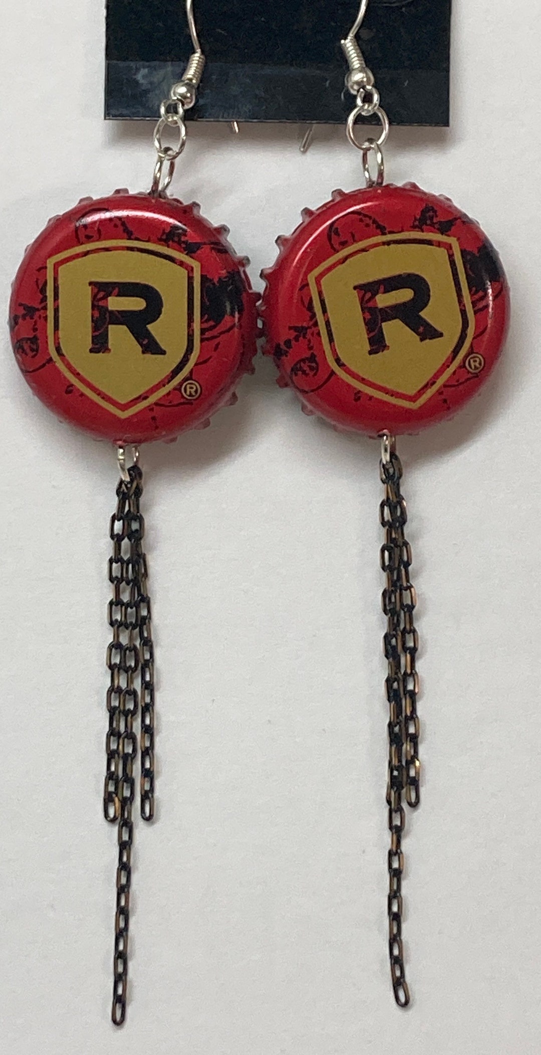 Rainier Beer Bottle Cap Earrings, Bottle Caps,earrings,rainer Beer ...