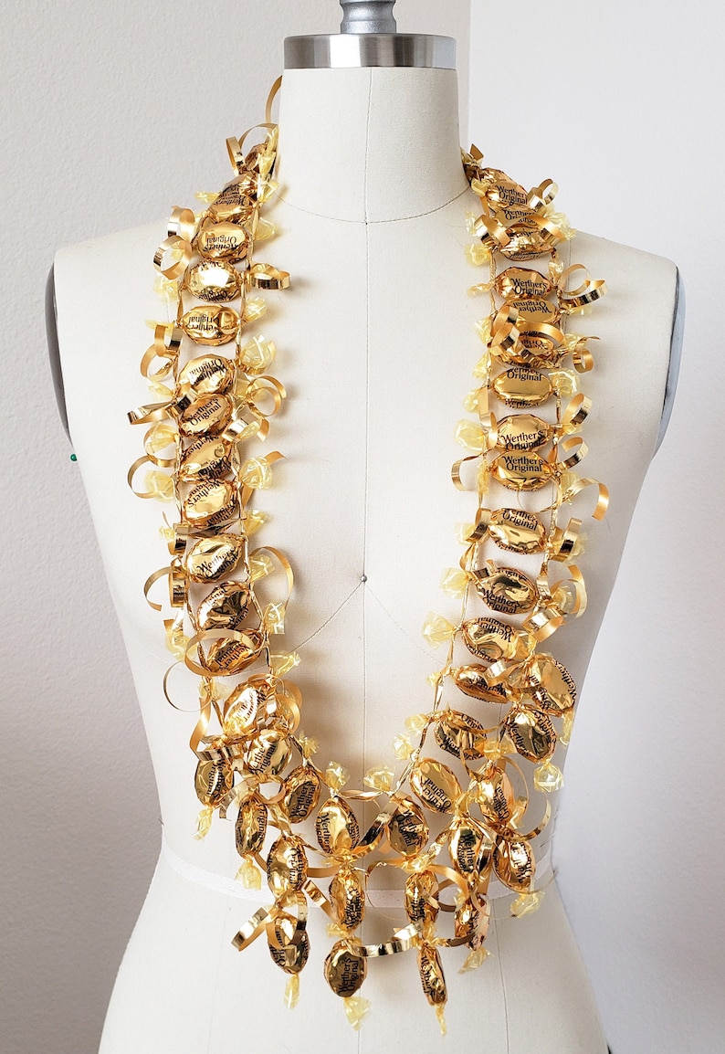 Golden Celebration Caramel Candy Lei - Etsy