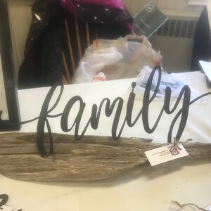 Family Sign, Metal Sign, Family Metal Sign, Feature Wall, Word Art ...