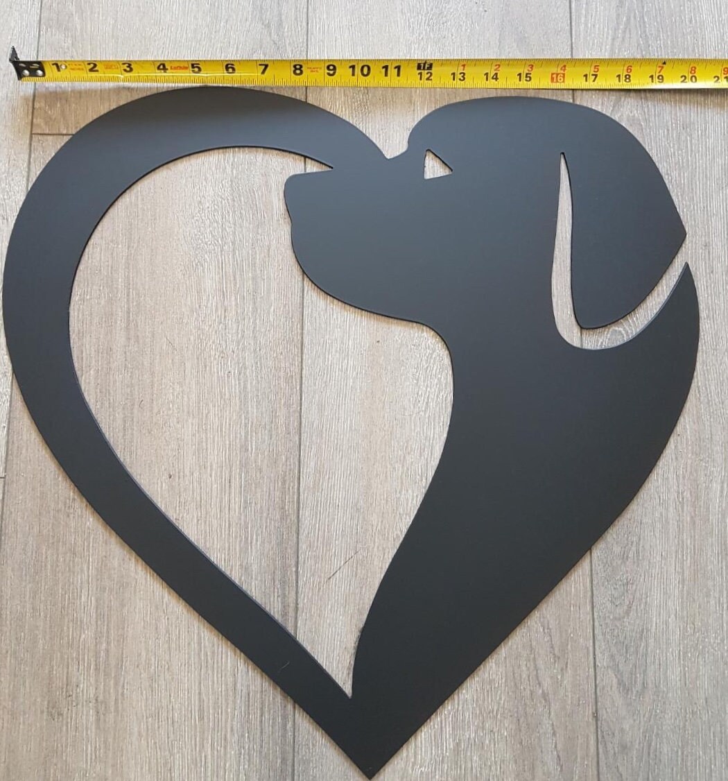 Puppy Love Dog Metal Art Heart Dog Heart - Etsy