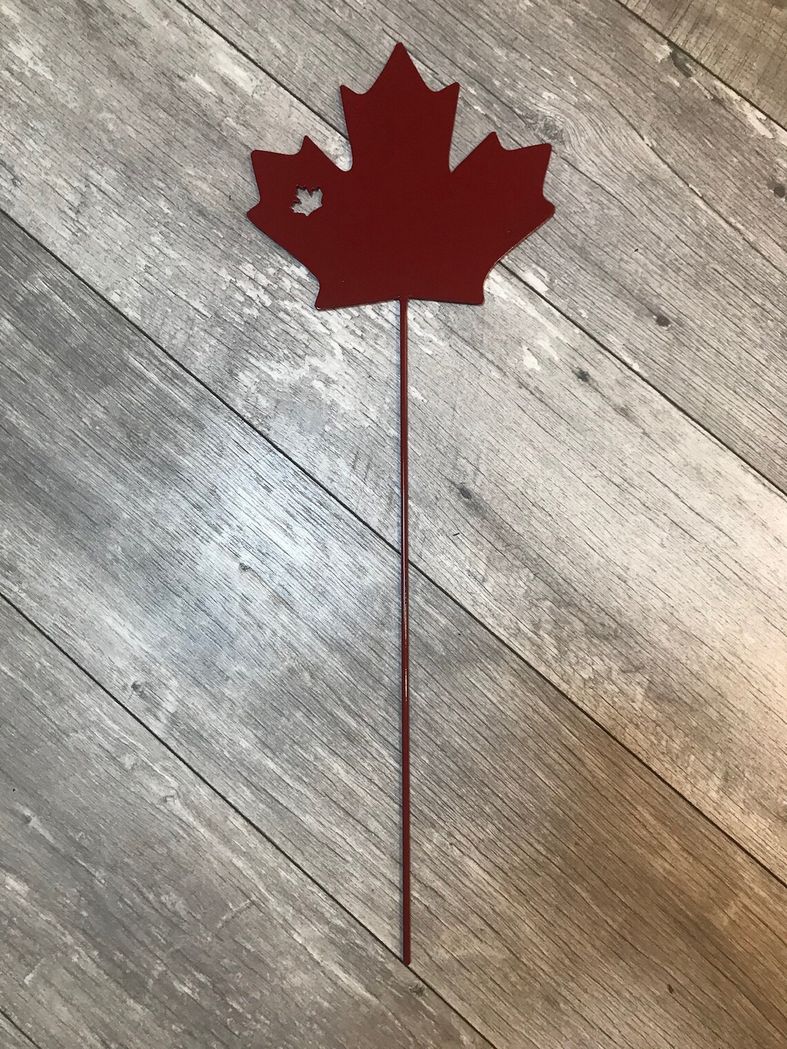 Canada Day, Maple Leaf Garden Stake, Garden Art, Muskoka Art - Etsy