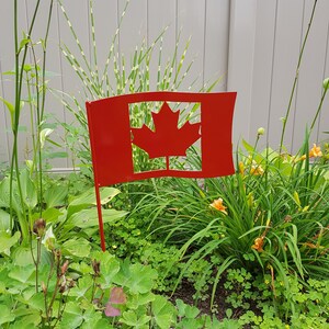 Canadian Flag Garden Stake - Etsy