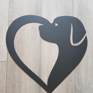 Puppy Love Dog Metal Art Heart Dog Heart - Etsy