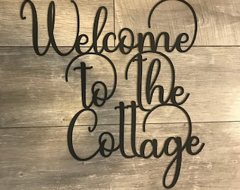 Cottage Welcome Sign - Etsy