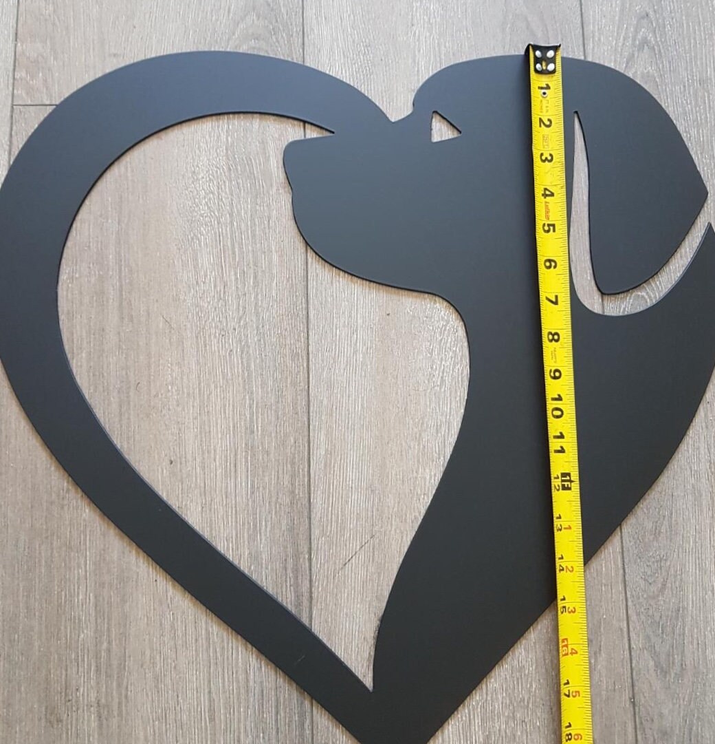 Puppy Love Dog Metal Art Heart Dog Heart - Etsy