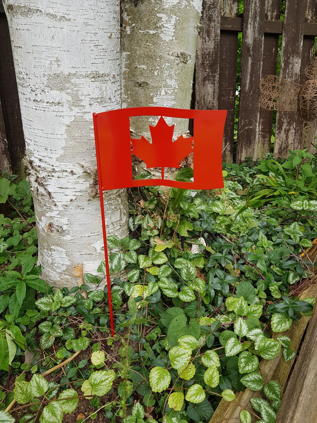 Canadian Flag Garden Stake - Etsy