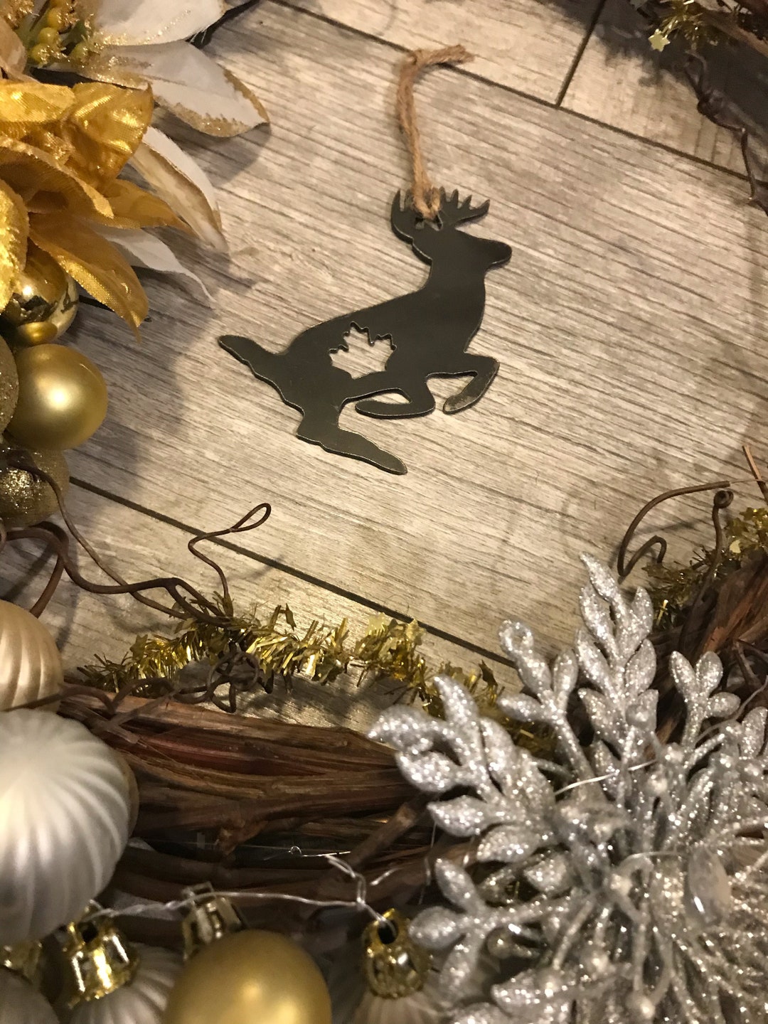 Ornement Cerf métal ornement Noël Mariage Ornement de Noël - Etsy France