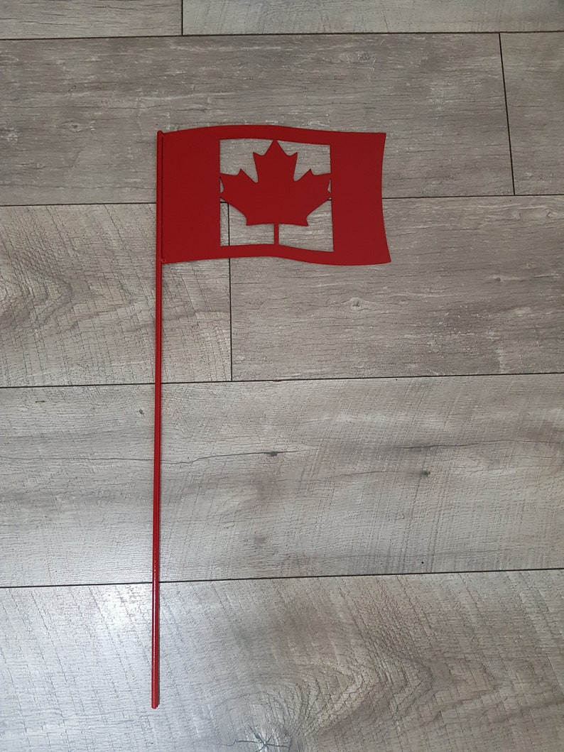 Canadian Flag Garden Stake - Etsy