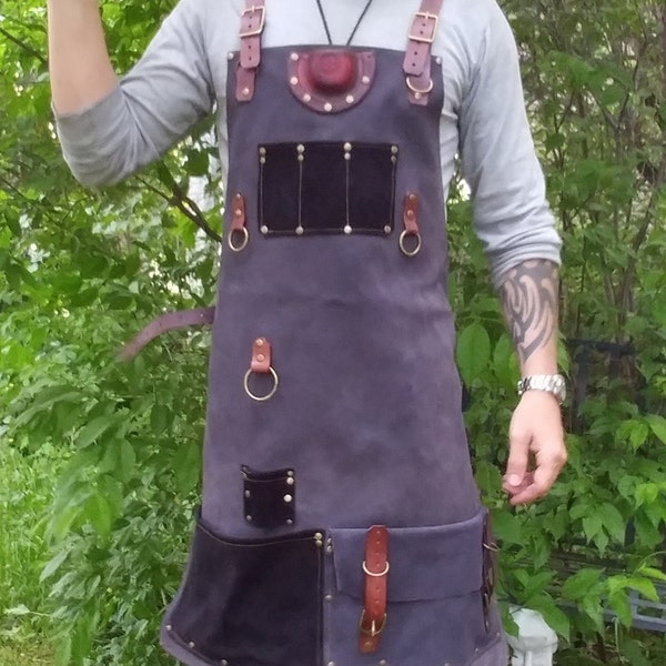 Steampunk Leather Apron - Etsy