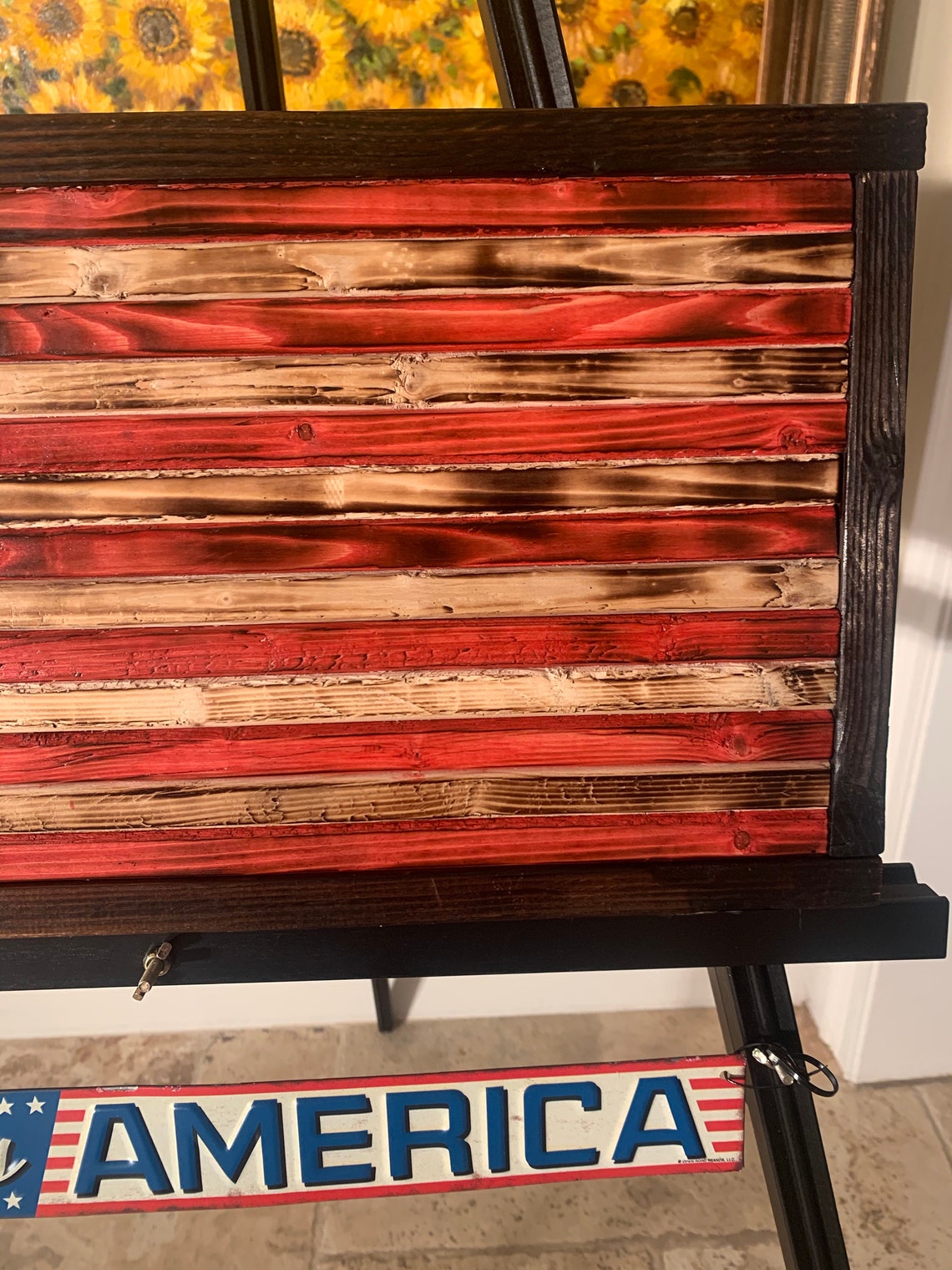 Wooden Flag American Flag Decor Rustic American Flag | Etsy