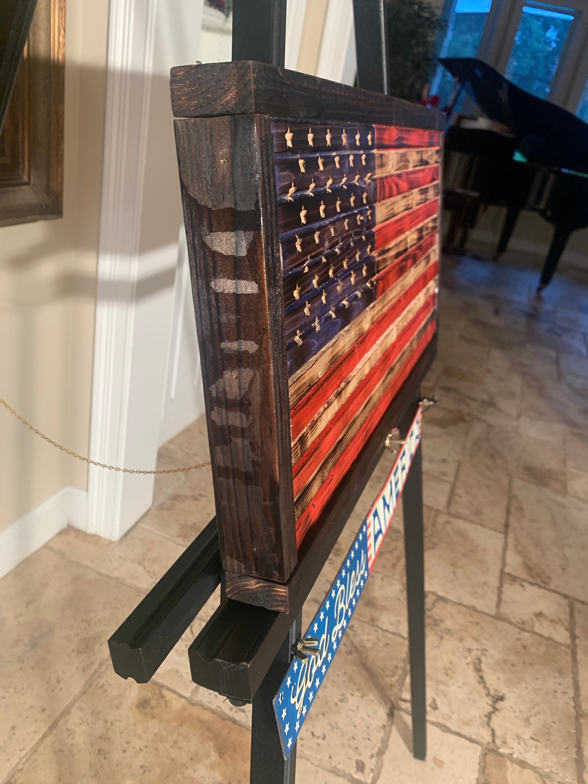 Wooden Flag American Flag Decor Rustic American Flag | Etsy