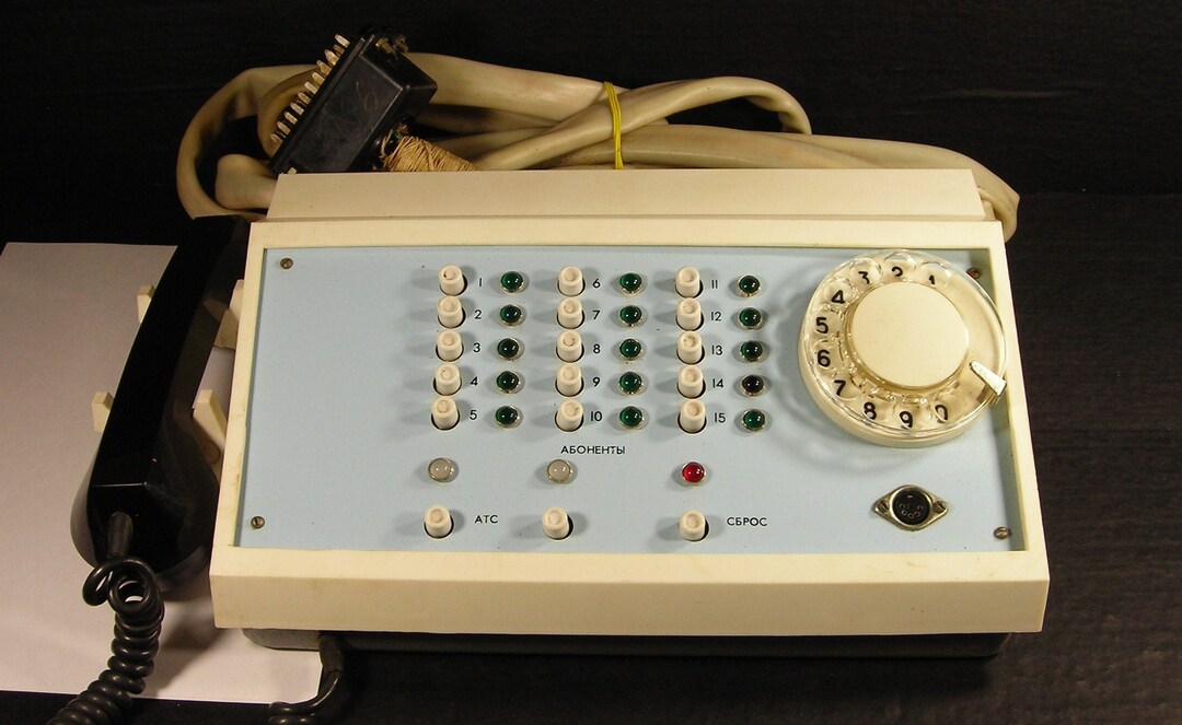 Vintage Rotary Phone Retro Office Telephone Soviet Desk Phone USSR ...