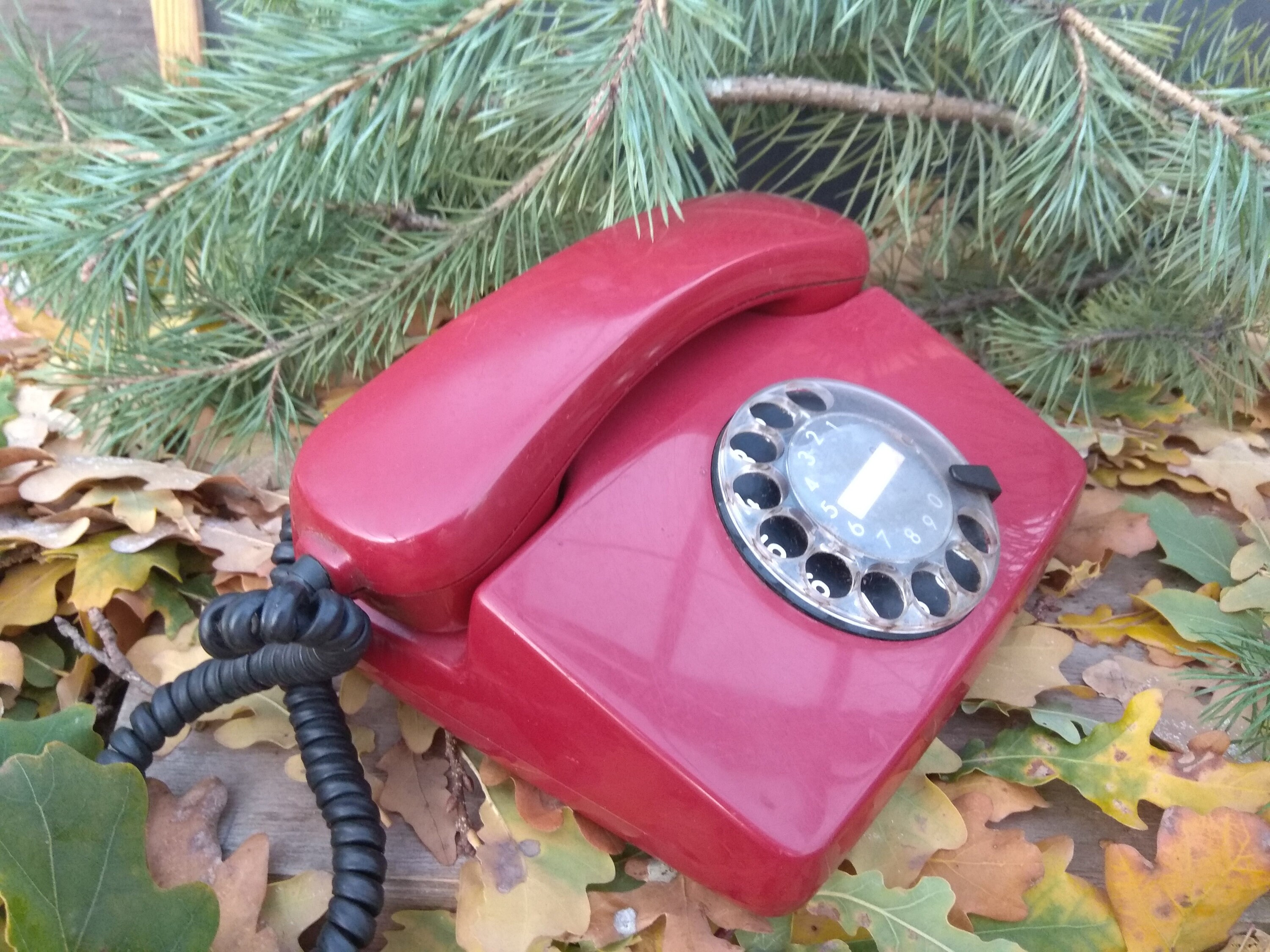 Vintage phone Siemens red phone desk phone Germany 1980s | Etsy