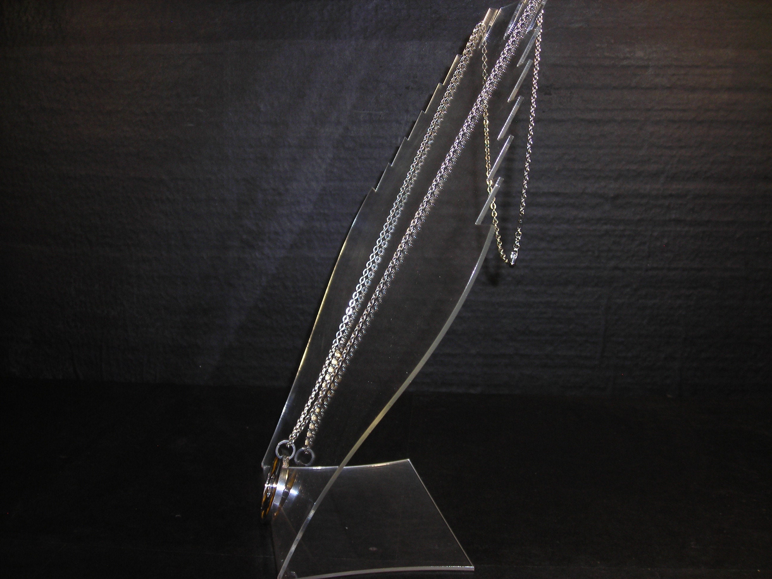 Vintage Ck Pendant Chain Necklace Silver Tone 1980s - Etsy UK