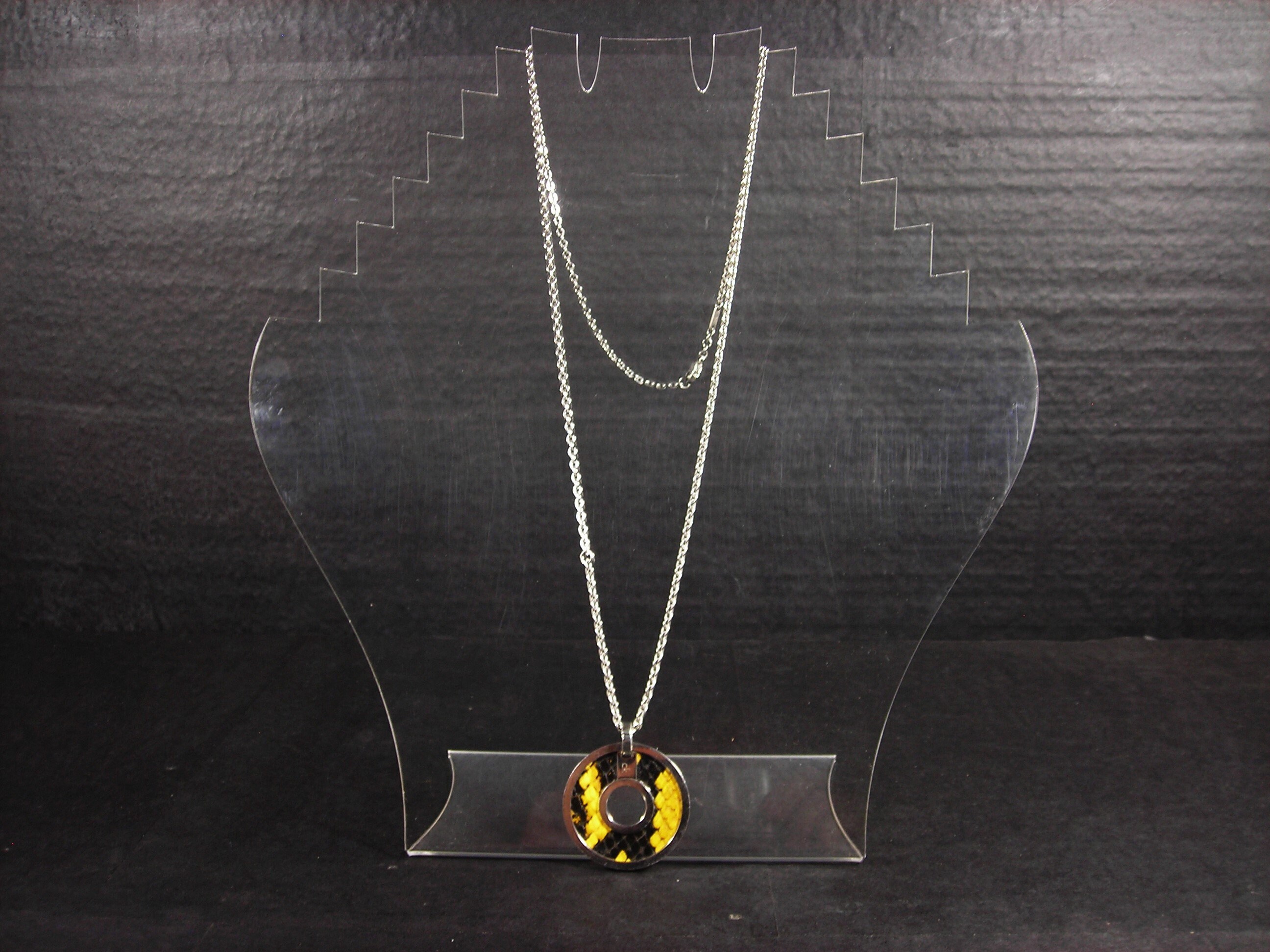 Vintage Ck Pendant Chain Necklace Silver Tone 1980s - Etsy UK