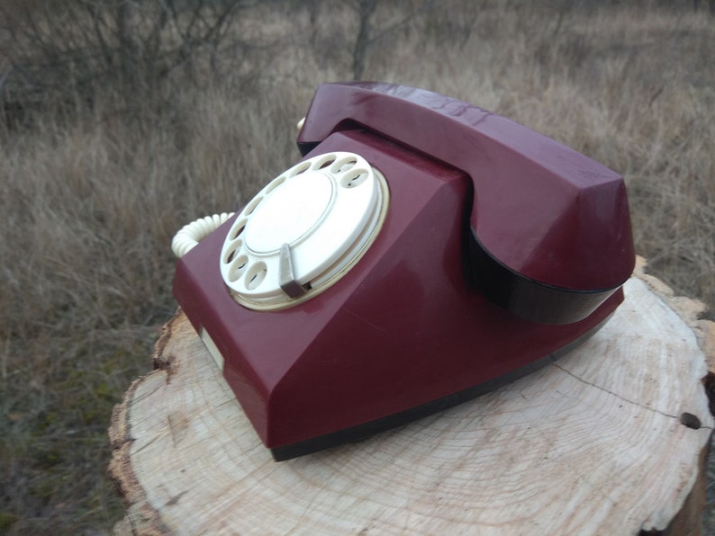 Vintage Old Rotary Phone Red Soviet Telephone 1980s - Etsy