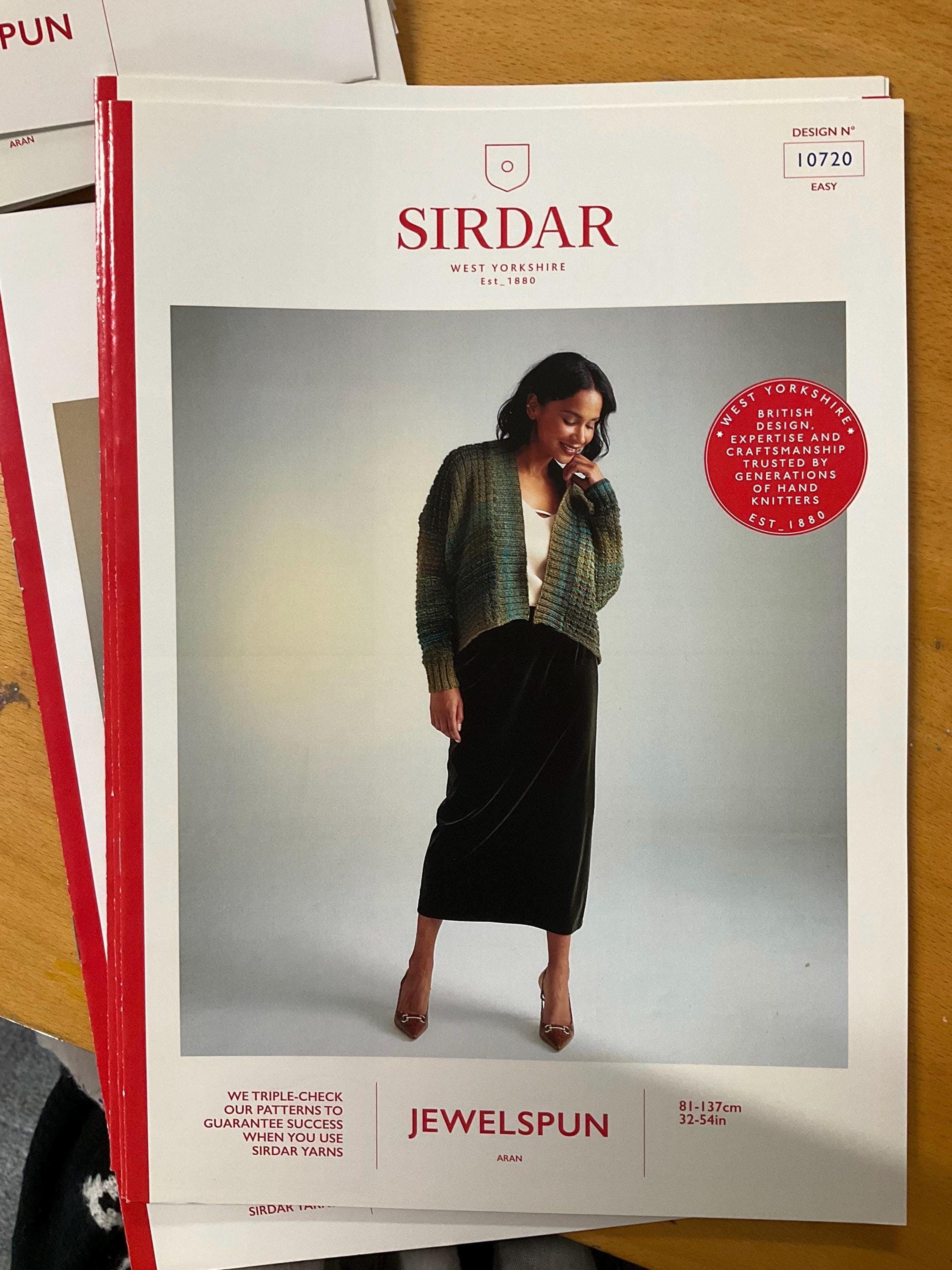 Sirdar Jewelspun Aran Knitting Patterns Styles 10718, 10719, 10720 ...