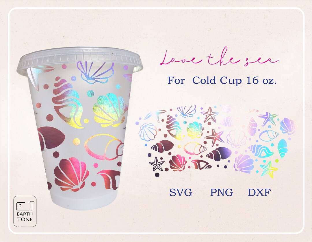 Seashell, Ocean, Seashell , Summer Sea Full Wrap for No Hole Venti Cold ...