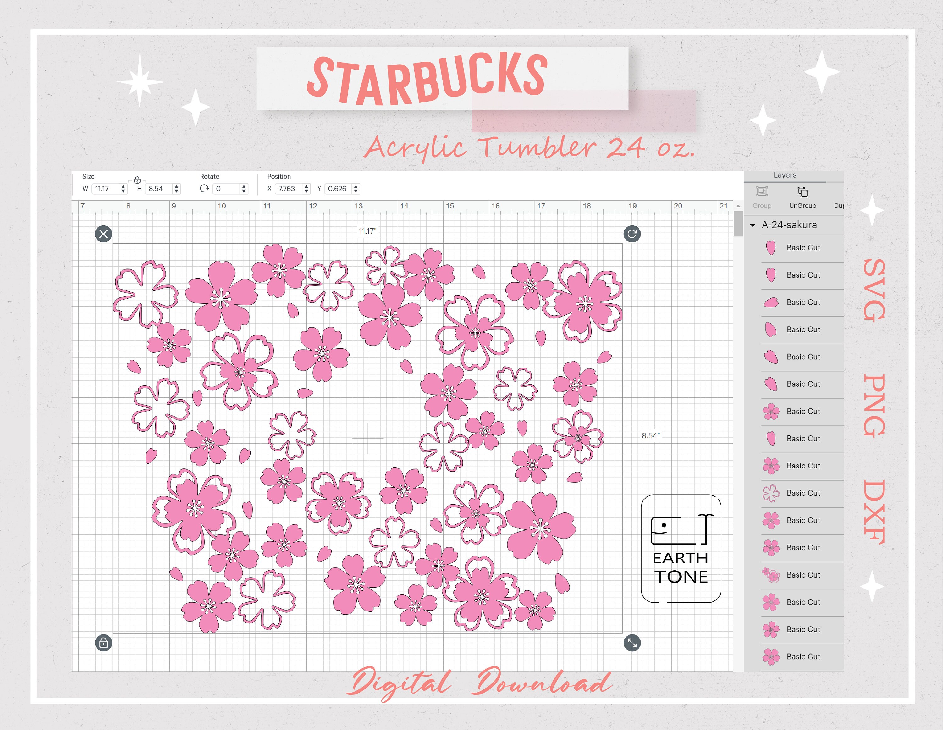 Floral Wrap Cherry Blossom Sakura Spring Flower Full Wrap | Etsy