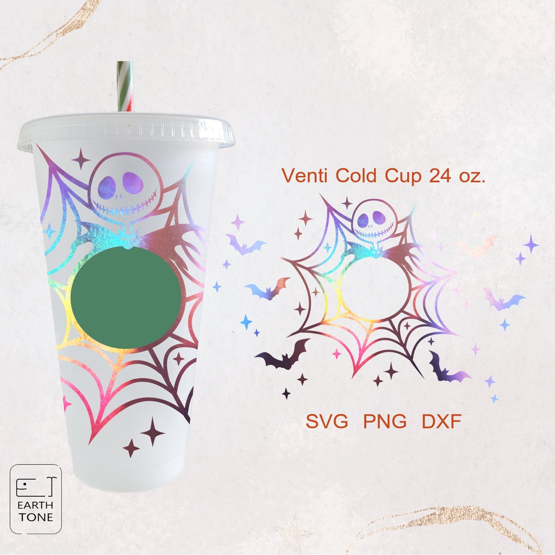 Halloween Cold Cup Svg Wrap Nightmare Cold Cup Wrap Spooky Full Wrap ...
