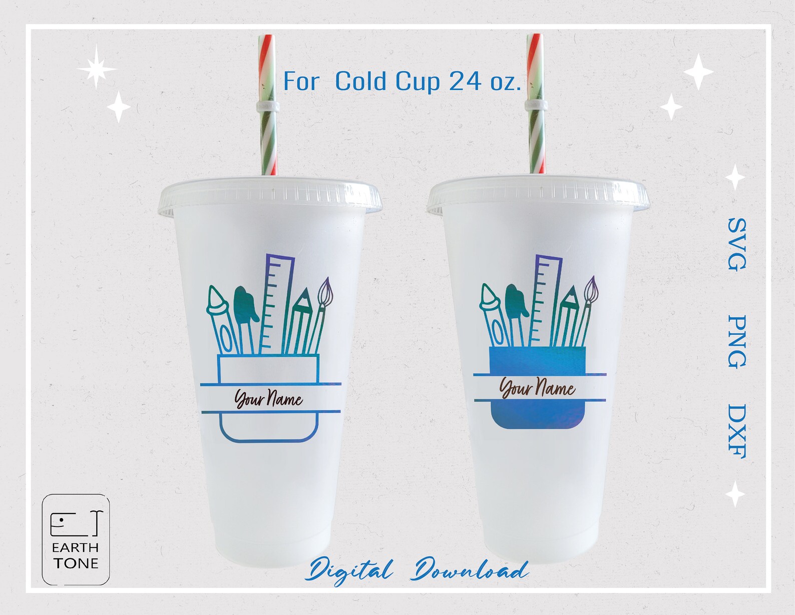 Teacher Split Monogram SVG School Supplies SVG School Full - Etsy